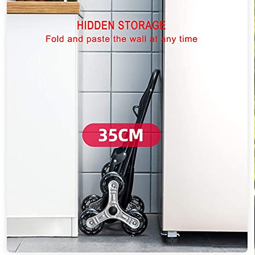 ATAAYHousehold Portable Shopping cart Foldable Hand Trolley Trolley Trolley 35L Large Capacity with Stairs and Waterproof Function (Blue 99 * 35 * 30.5cm) (Blue 99 * 35 * 30.5cm)