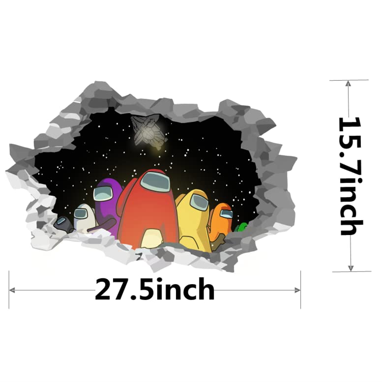 Among Us Wall Stickers A big one and 20Pcs/Sheet for Bedroom Wall Decals,Wall Decor for Kids,Computer Desk Wall Waterproof Hot Game Stickers for Laptop,Water Bottles