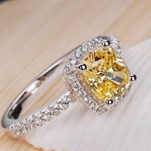 Promsup Gorgeous 925 Silver Princess Cut White Sapphire Wedding Band Ring Women Jewelry (8)
