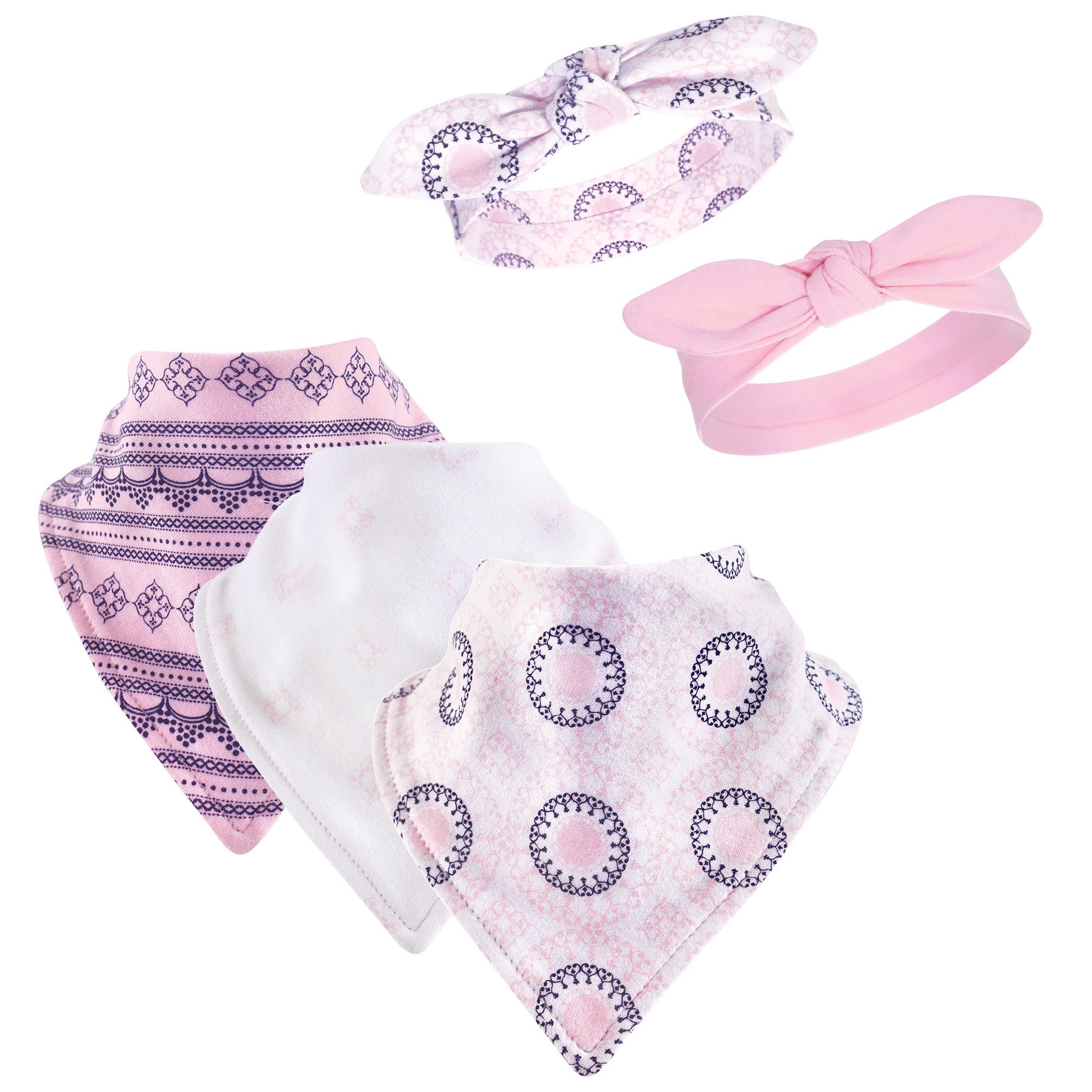 Yoga Sprout Bandana Bib & Accessory Set, 5 Piece, Ornamental