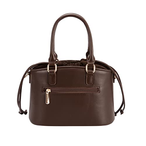 DAVID JONES Women Checker Print Satchel Drawstring Closure Fashion Shoulder Tote Bag