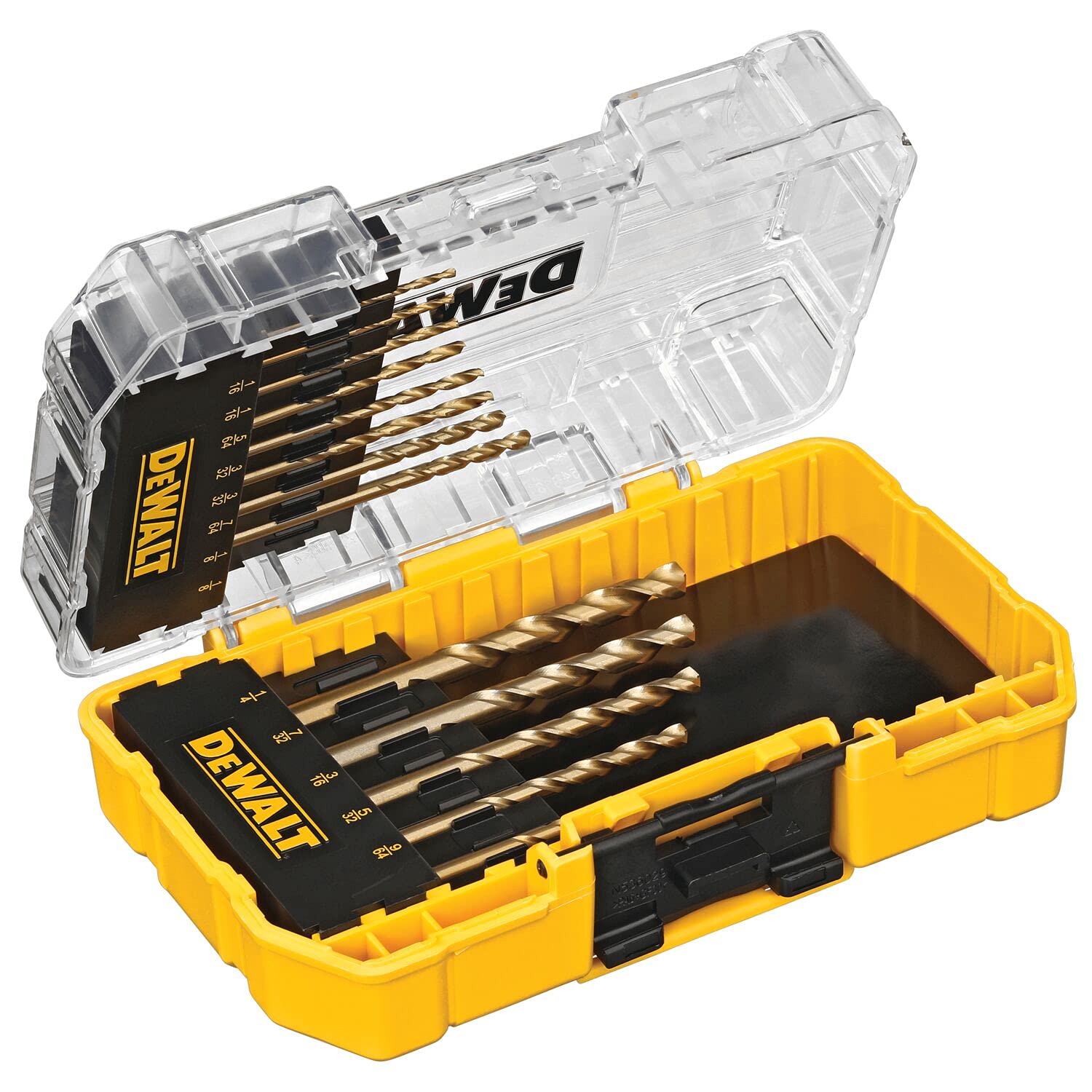 DEWALT Split-Point Twist Drill-Bit Assortment, Titanium Nitride Coated, 13pc (DW1363)
