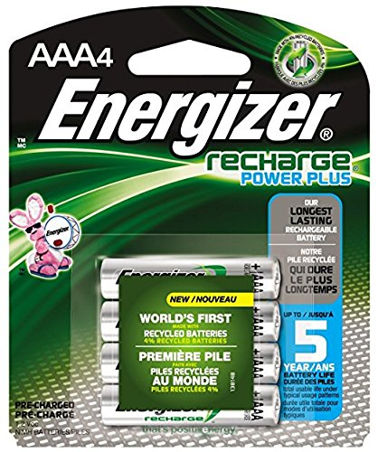 Energizer AAA Rechargeable Batteries - AAA, 4 Batteries per Pack(sold in packs of 3)