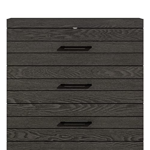 Galano Hamsper 5 Drawer Dresser - Chest of Drawers for Bedroom - Clothes Storage - Drawer and Closet Organizer - Drawer Glides - Easy Assembly - Dark Grey Oak
