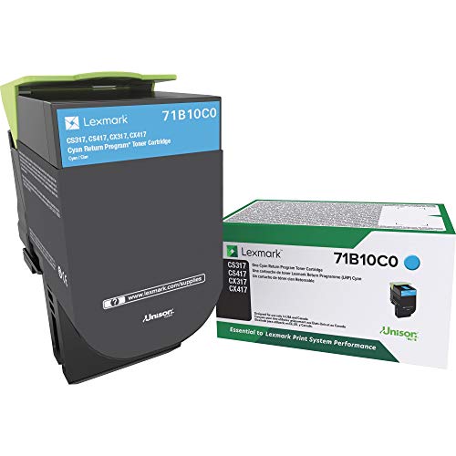 Lexmark 71b10c0 Unison Toner, 2,300 Page-Yield, Cyan