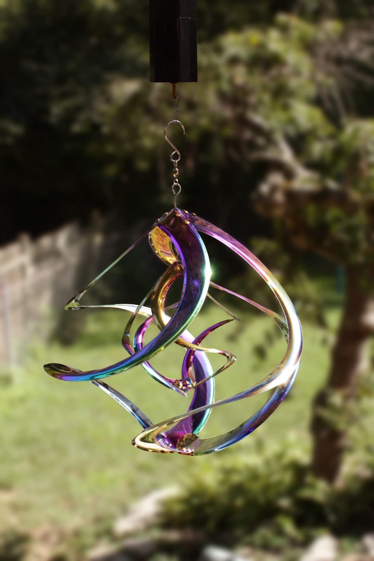 Red Carpet Studios 31065 Hanging Cosmix Wind Spinner, Double Helix, Rainbow