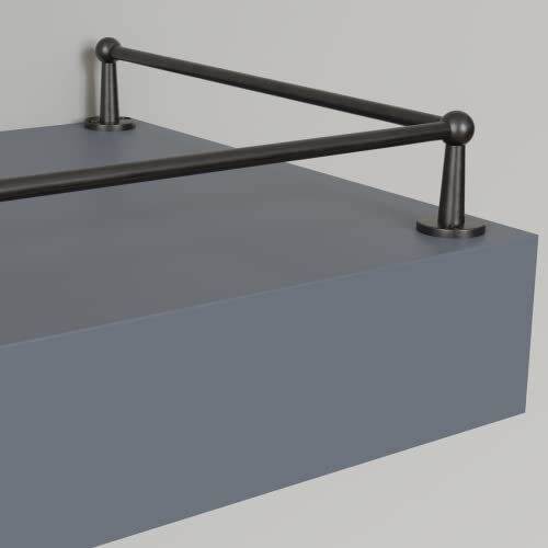 Gallery Rail Corner Post - Flat Black