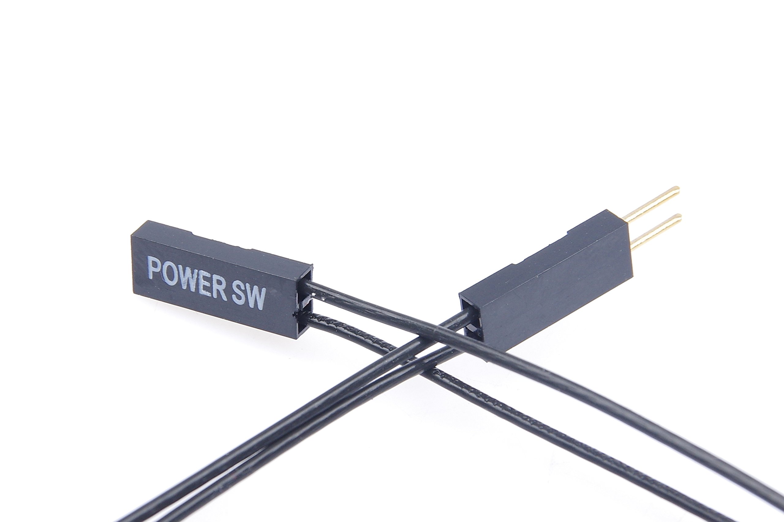 LM YN Motherboard Extension Cable Set 22AWG Silver Plating Cord Gold-Plated Plug Six Kinds POWE LED HDD LED Power SW Reset SW HD Audio Front USB Extension Cable Length 11 inches Compatible with PC