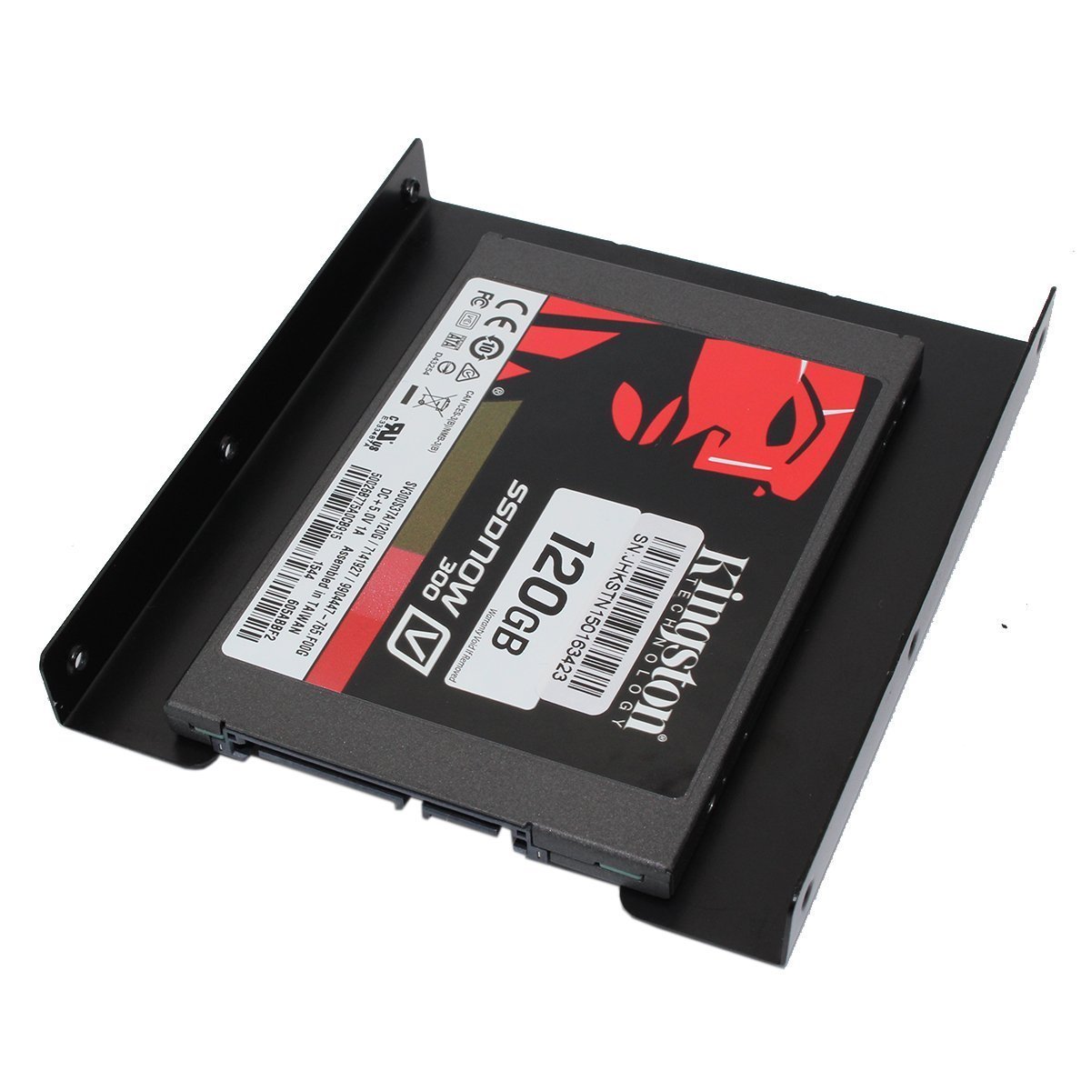 iMBAPrice 2.5" to 3.5" Bay SSD/HDD Notebook Hard Disk Drive Mounting Bracket Adapter Tray Kit - Black