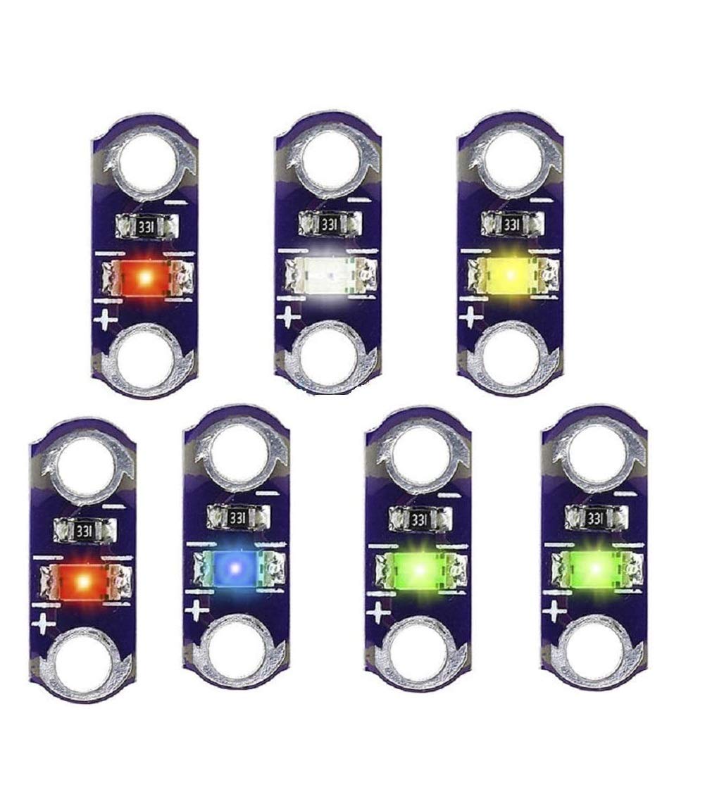 Leyal 50pcs/lot Smart Electronics Lilypad Led Red/White/Orange/Emerald Green/Blue/Yellow/Yellow Green Light Module for arduino IDS Lilypad LED Module
