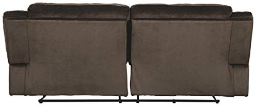 Signature Design by Ashley Contemporary 2 Seat Reclining 1, Power Sofa, Dark Brown