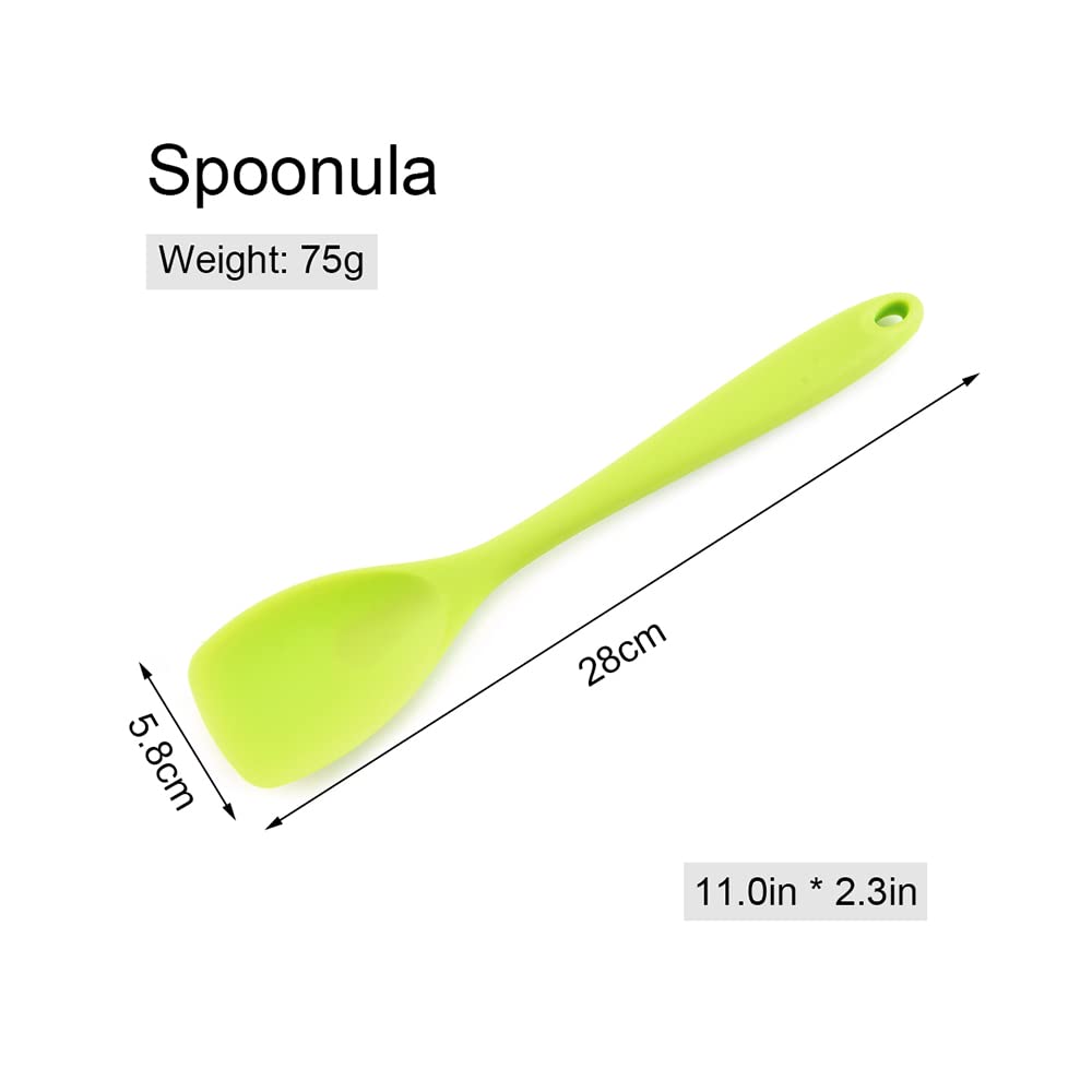 ADBEN Silicone Kitchen Utensil Set 10 Pcs Heat Resistant Non-Stick Spoon Spatula Ladle Cooking Tools Dinnerware