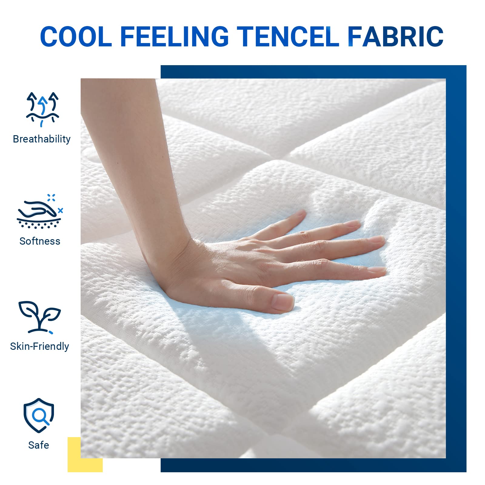 Avenco Twin Mattress, 12" Hybrid Mattress Twin with Latex Memory Foam, Motion Isolation Individually Pocket Spring Mattress, Medium Firm, Relieves Pain & Pressure Points & Cooling Twin Bed (NDSM30)