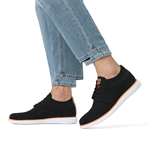 Bruno Marc Mens Mesh Sneakers Oxfords Lace-Up Lightweight Casual Walking Shoes, 1/Black - 12(Grand-01)