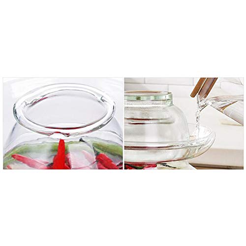 TELLW Home transparent kimchi jar thickened glass pickles altar pickled pot creative pickles pickled cabbage cylinder sealing tank