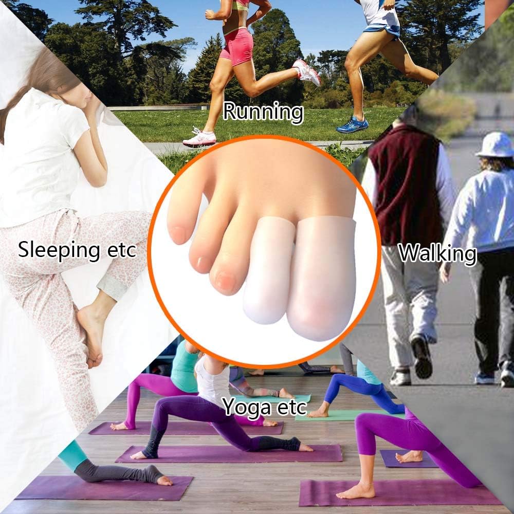 AQUASHIELDING Toe Protectors, Gel Toe Covers for Missing or Ingrown Toenails, Toe Caps and Sleeves for Shoes, Protect Toe from Rubbing and Friction(10 pcs)