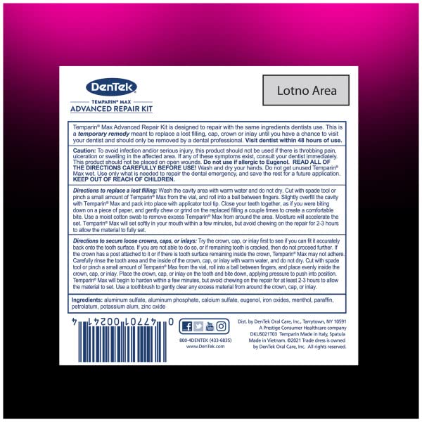 DenTek Temparin Max Caps and Filling Repair Kit 13+ Repairs 0.09 Ounce (Pack of 2)