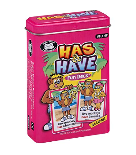 Super Duper Publications | Has & Have Fun Deck | Language and Verb Form Development Flash Cards | Educational Learning Materials for Children