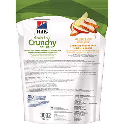 Hill's Grain Free Dog Treats, Crunchy Naturals with Chicken & Apples, Healthy Dog Snacks, 8 oz. Bag