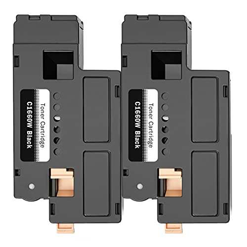 Limeink 2 Black Compatible High Yield Laser Toner Cartridges Replacement for Dell C1660 4G9HP Compatible with Dell C1660, C1660W, C1660cnw, 1660, 1660W, 1660cnw Printers
