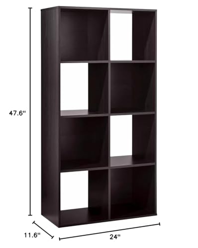 VGPDHJ 11" 8 Cube Organizer Shelf, Storage Shelf, Bookcase (Espresso)