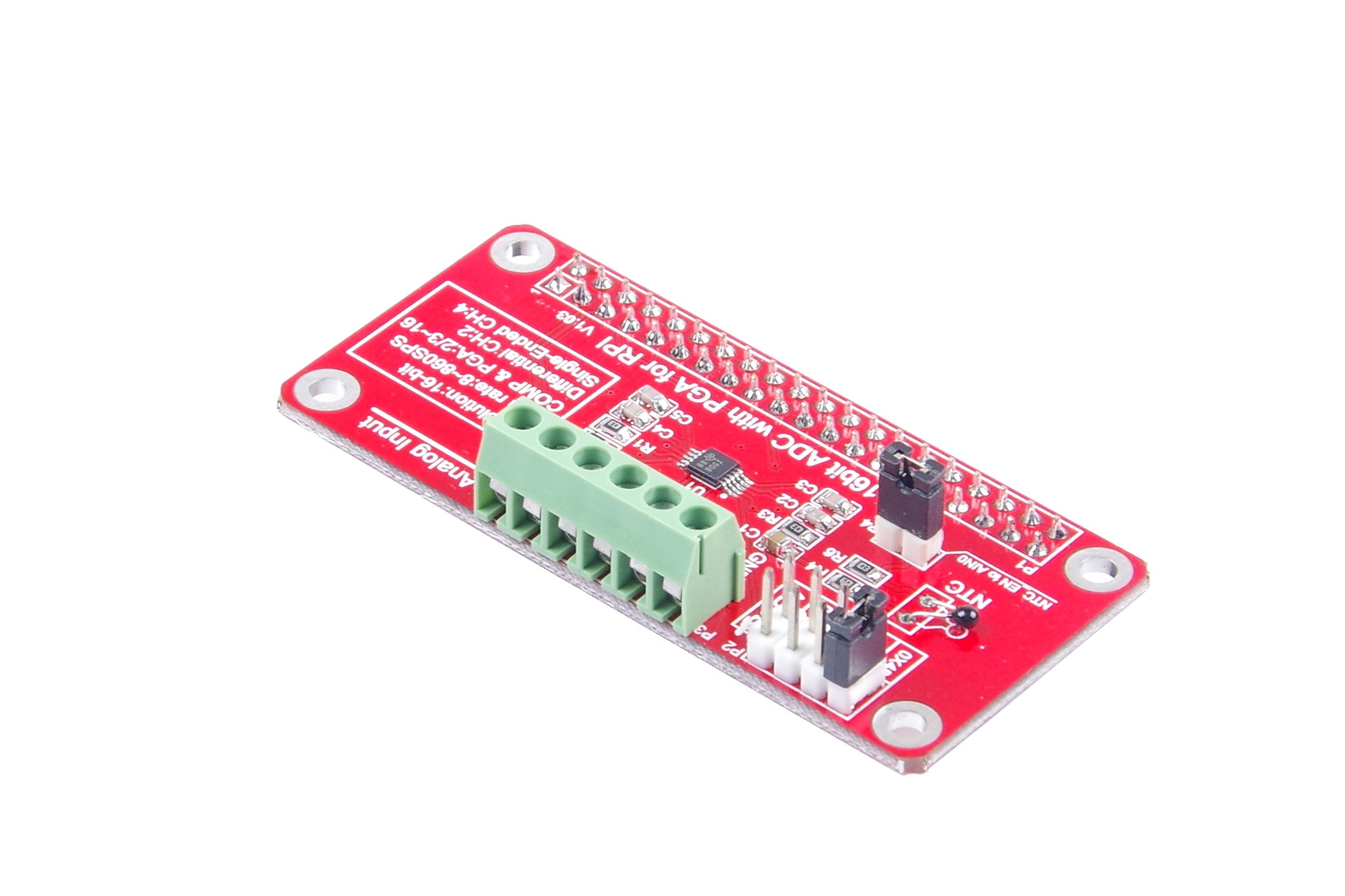 KNACRO 4-Channel 16Bit ADC with PGA for RPI Raspberry PI 16 Bits I2C ADS1115 Module ADC 4 Channel for Raspberry Pi 3/2 Model B/B+
