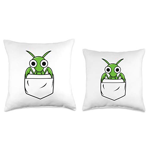 My Beautiful Pocket Mantis Pocket Mantis Throw Pillow, 16x16, Multicolor