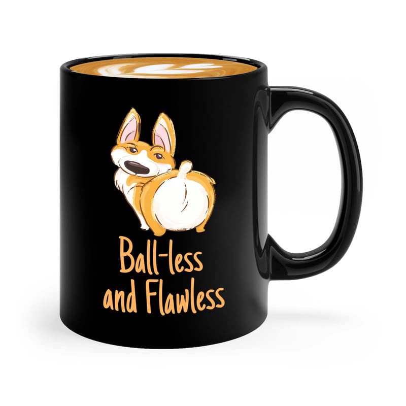 Bubble Hugs Veterinarian Coffee Mug 11oz Black - Ball Less and Flawless - Med Tech Animal Lover Pet Veterinary Groom Dog Cat Doctor
