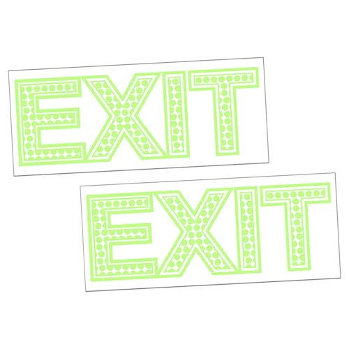 ARTIBETTER 3sets Export Sticker Signs Stickers Exit Decals Protection Sticker Exit Sticker Way Indicator Sticker Sign Sticker Shopping Mall Exit Decal Glowing Sticker Mall Supplies 2sheets*3