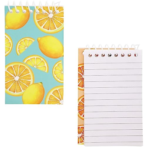 Juvale Mini Spiral-Bound Notebooks with 4 Fruit Designs (3 x 5 Inches, 24-Pack)