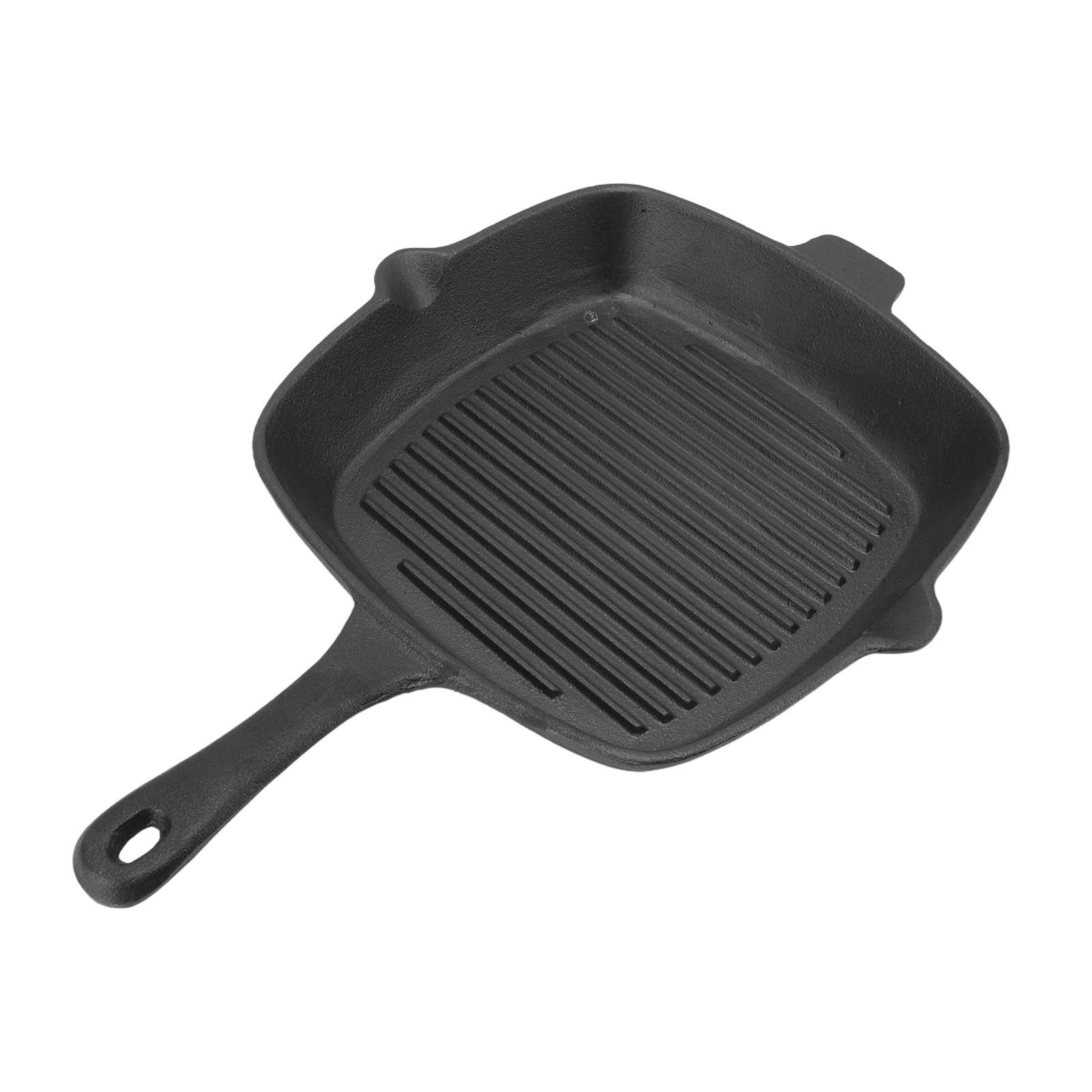 AURORAGRACE Cast Iron Large Capacity Grill Pan Skillets for Meat Fish Steak Vegetables Outdoor Fry Pan