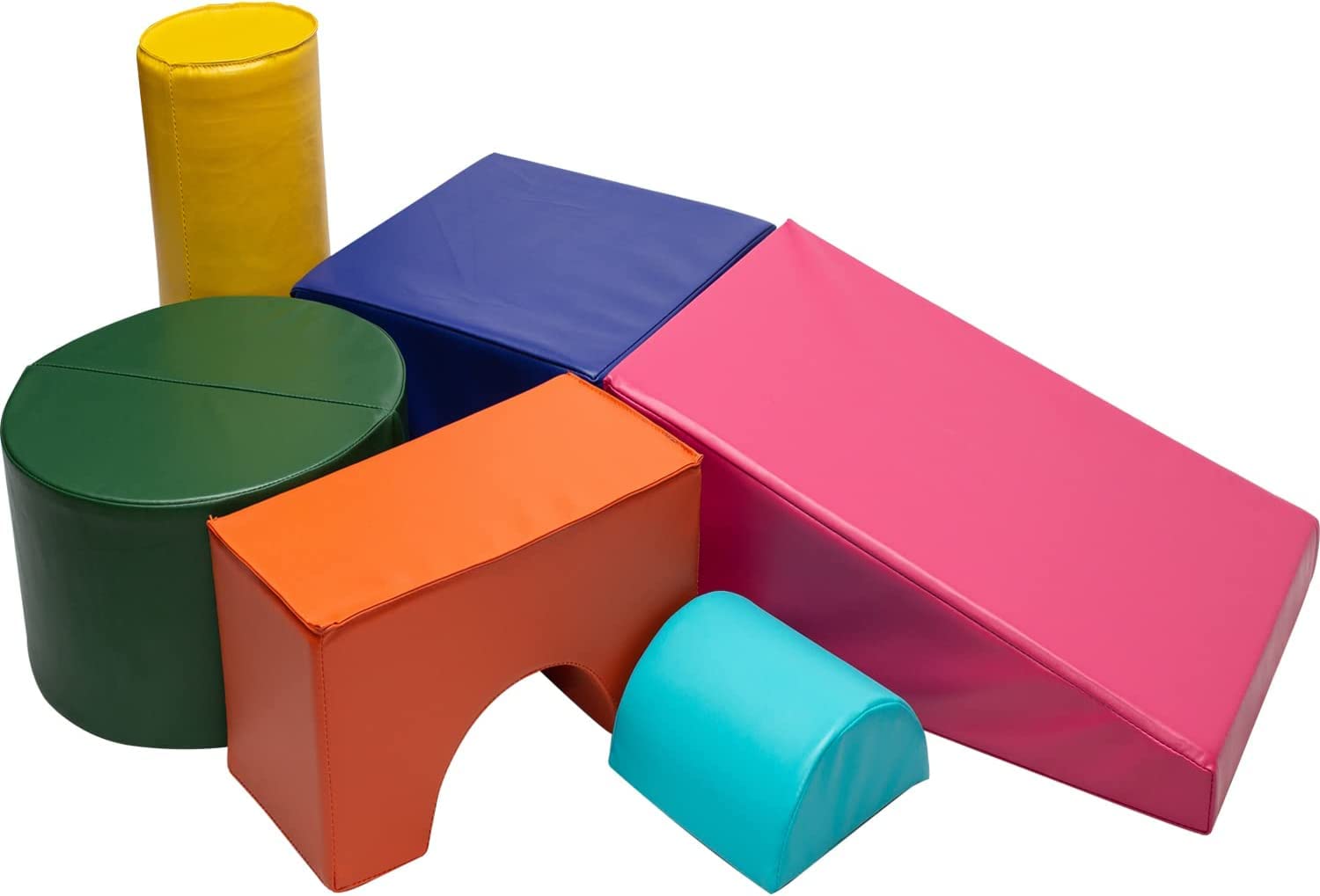 6 Piece Baby Climbing Toys - Lightweight Foam Shapes for Crawling,Building,Sliding - Soft Blocks for Toddlers 1-3,Climb and Crawl Activity Playset Indoor(6PC)