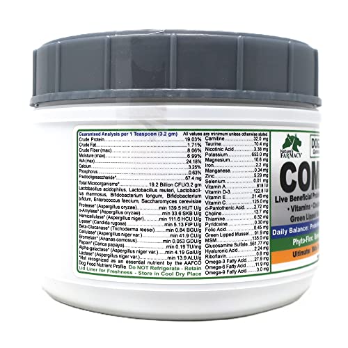 Dogzymes Complete - Probiotics, prebiotics, Glucosamine, Chondroitin, MSM and Hyaluronic Acid, Complete Skin and Coat Care (1 Pound)