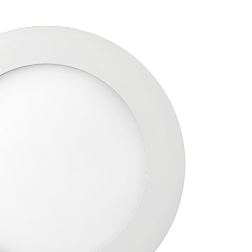 Globe Electric 90933 6" Ultra Slim LED Integrated Recessed Lighting Kit, 12 Watts, Energy Star, IC Rated, Dimmable, Wet Rated, White Finish, 6.31" Hole Size, LED Recessed Lighting, Bathroom Lights