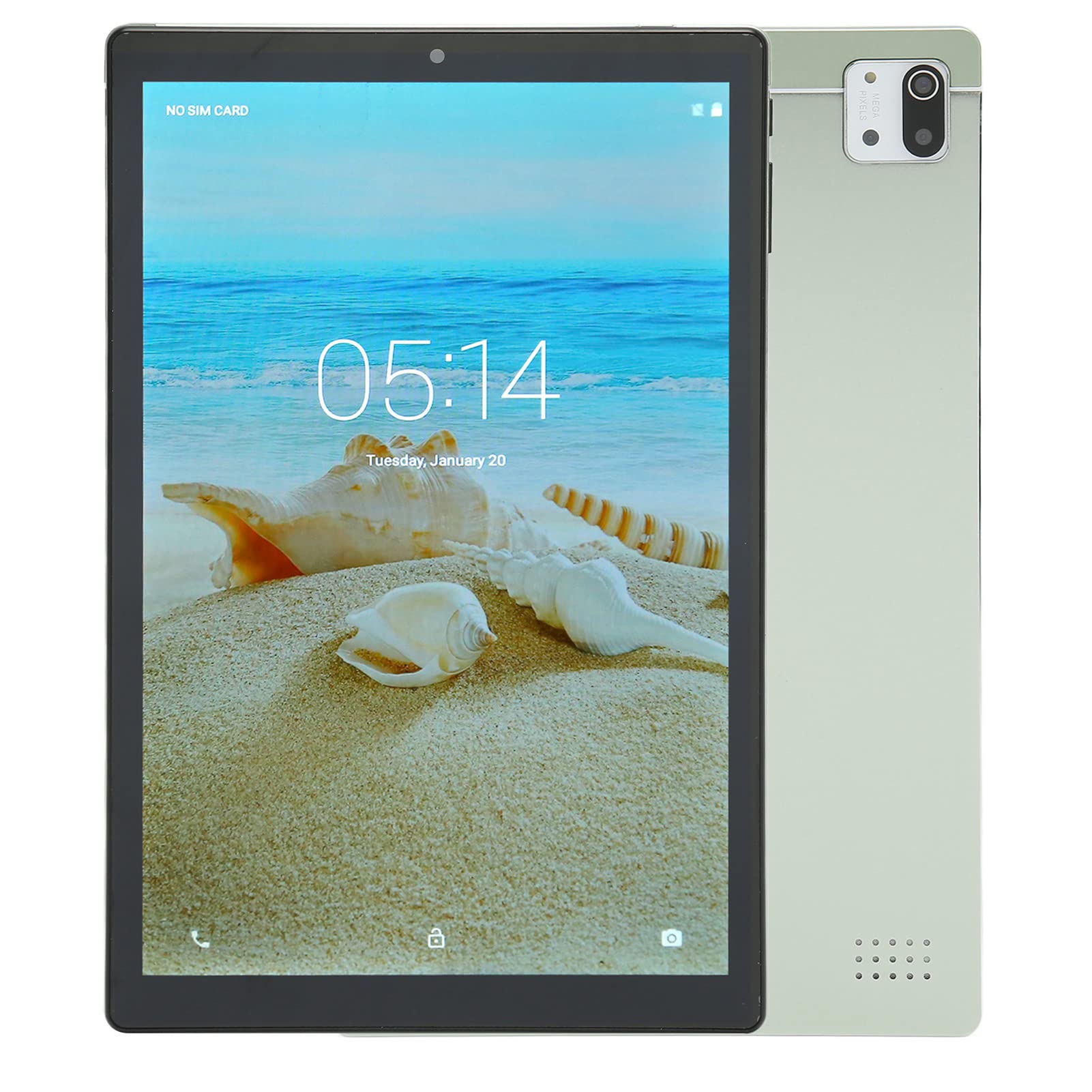 Aqur2020 Kids Tablet, Green 4GB 64GB 2.4G 5G Dual Band WiFi 100‑240V Gaming Tablet for Office (US Plug)