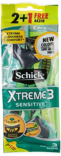 Schick Xtreme 3 Men Sensitive Skin Disposable Razors 3 Count