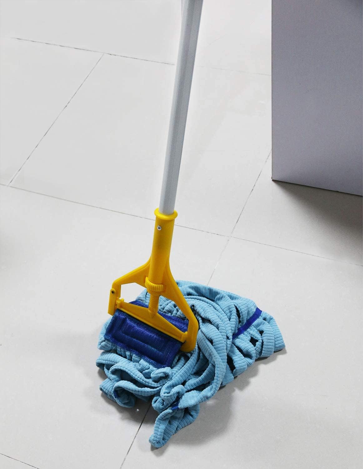 Microfiber Tube Mop Head(16 oz.), 6 Inch Headband, Loop End Commercial String Mop Head Replacement for Home, Highly Absorbent, Industrial and Commercial Use