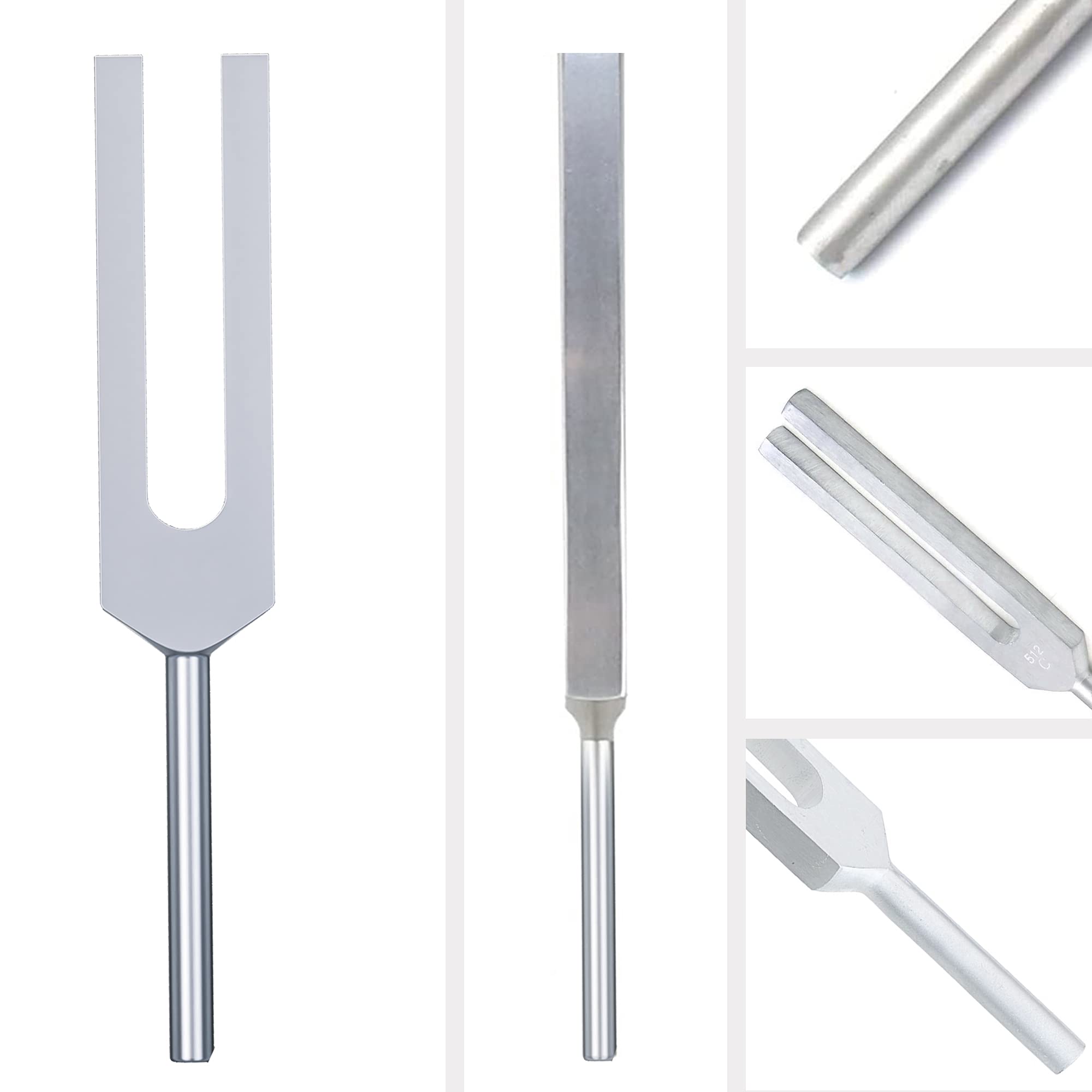 SURGICAL ONLINE Tuning Fork Set of 5 for Nursing, Medical and Music Students (C128, C256, C512, C1024 & C2048) Zipper Case Included