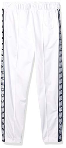 A|X Armani Exchange Men's Polyester Tricot Draw String Trouser, White, M