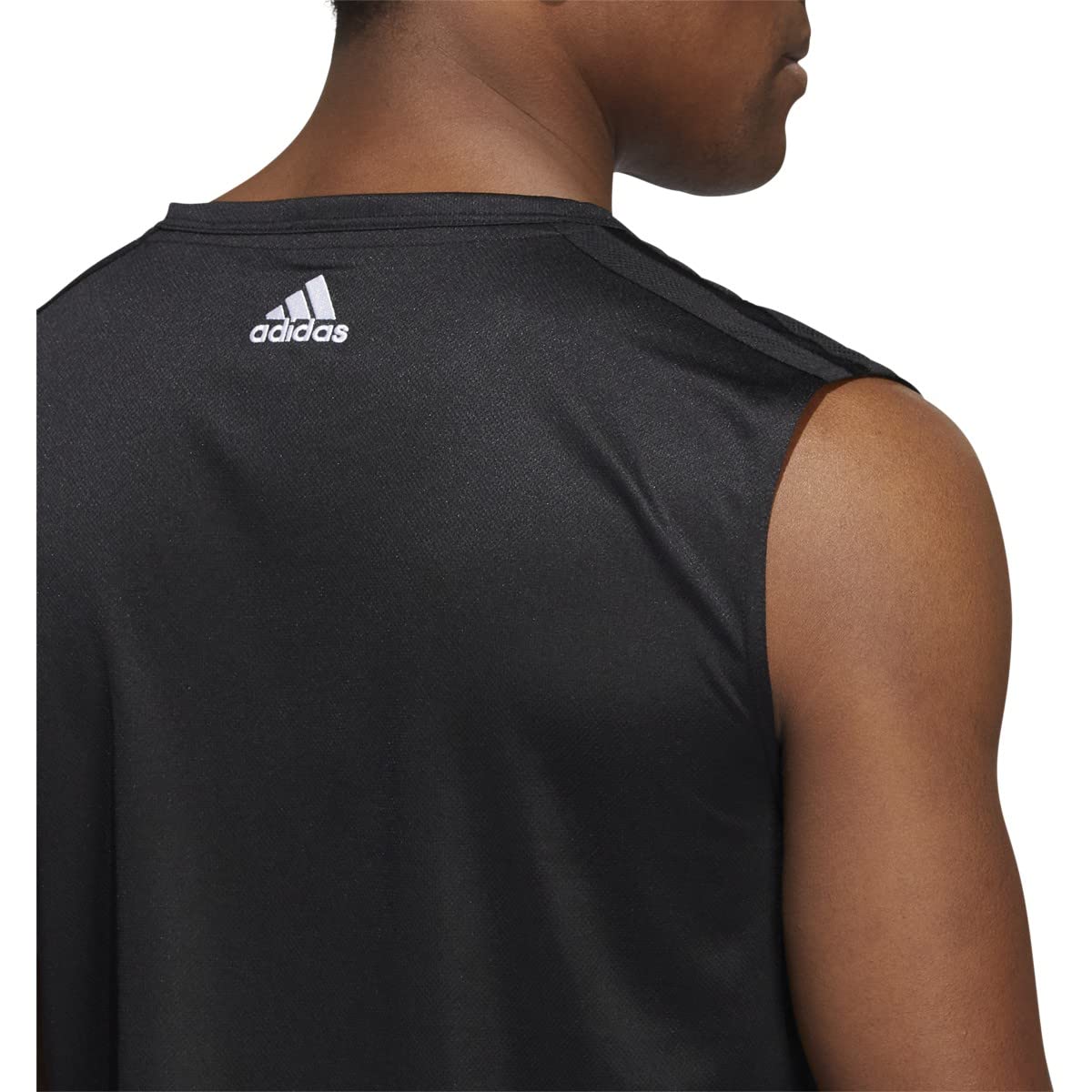 adidas Men's Wide Hoops All World Tank, Utility Grey, Medium