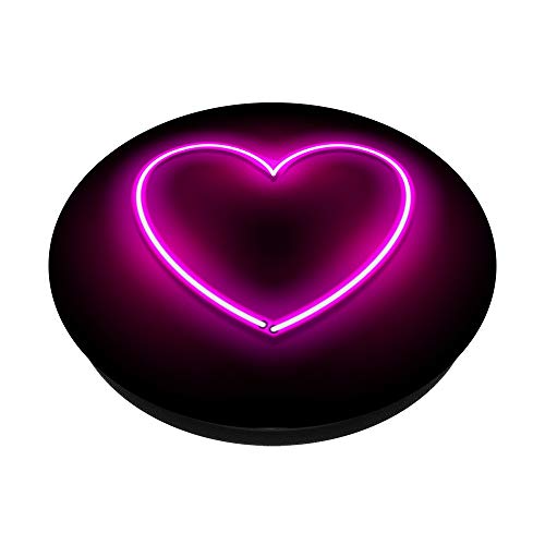Single Pink Heart Love Phone PopSockets PopGrip: Swappable Grip for Phones & Tablets