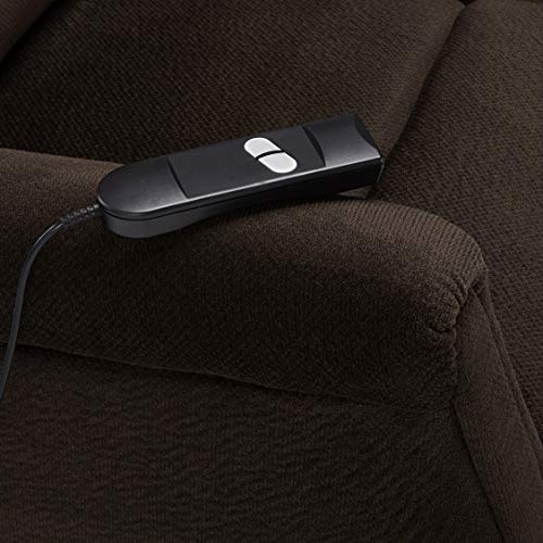 GDF Studio Alan Chocolate Fabric Lift Up Recliner Chair