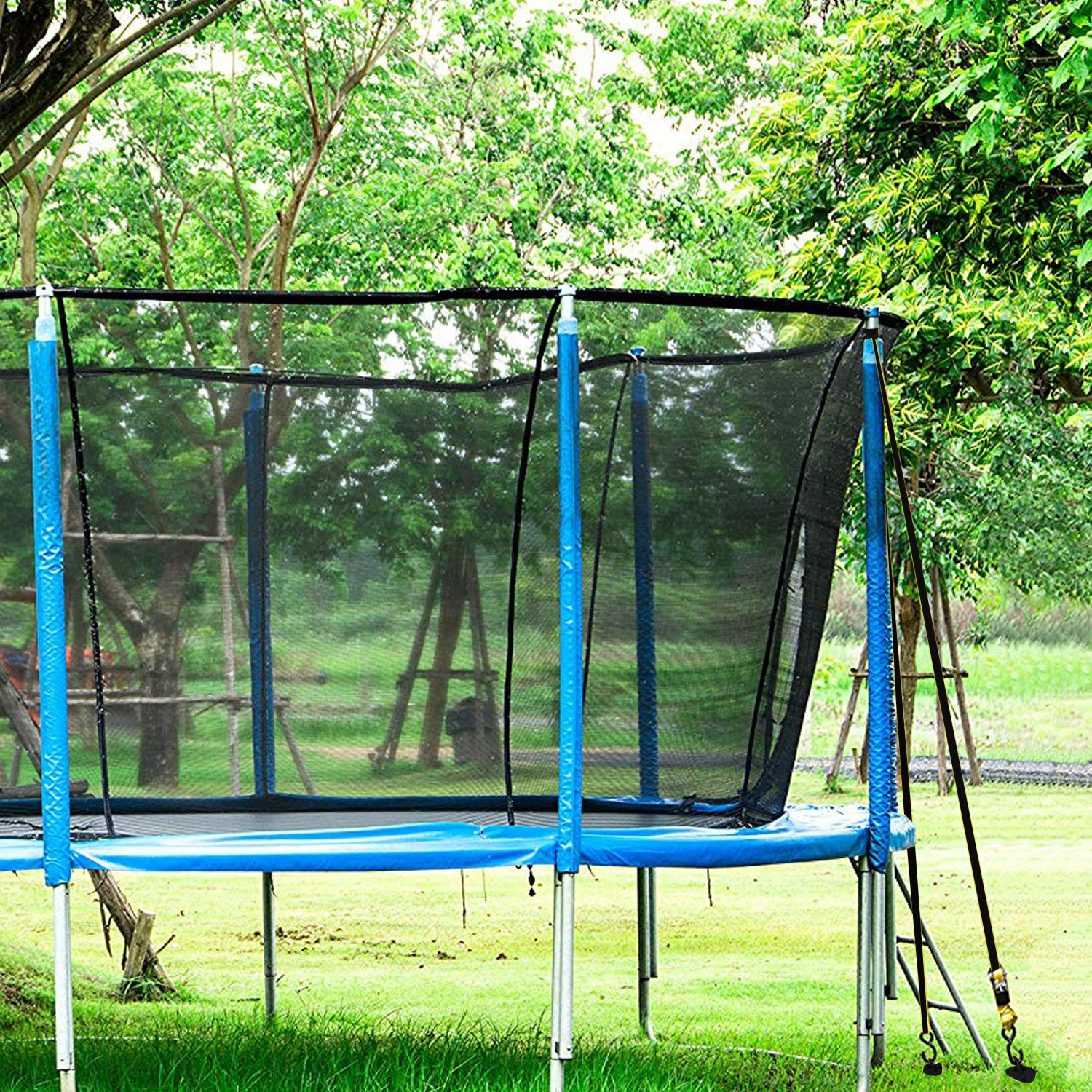ABCCANOPY 16" Spiral Ground Anchor with Dog Tie Out for Trampoline Anchor