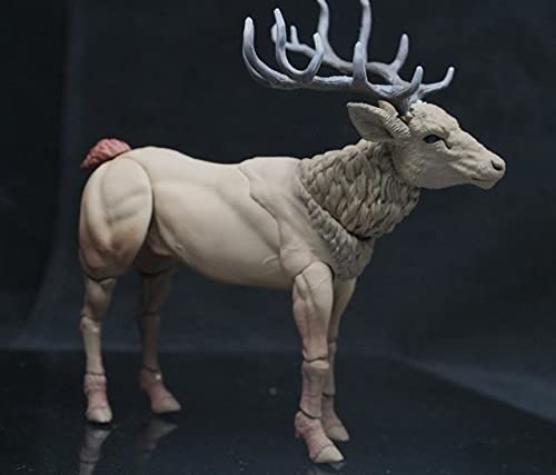 Boss Fight Studio Vitruvian H.A.C.K.S. Mighty Steeds Elk Kawiki Action Figure - Highly Articulated, Properly Proportioned, Collectible & Customizable Figurine with Stand - 1:18 Scale