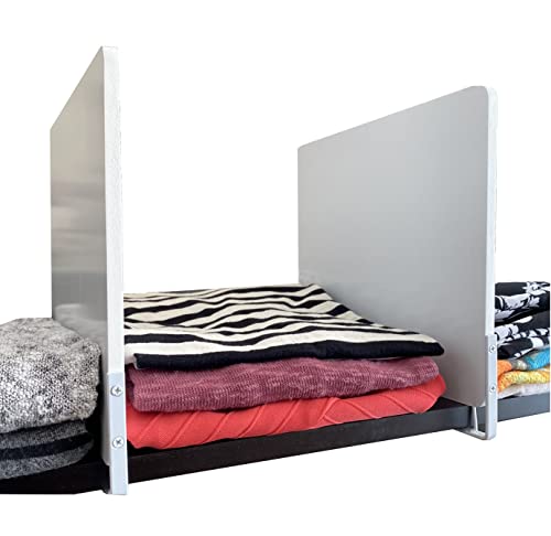 DR. ORGANIZER 51440 2 pc Shelf Divider, White Wood