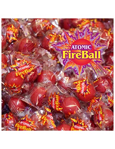 ATOMIC Fireballs - Fireball Candy Bulk - 1 LB - Hot Jawbreakers Candy - Bulk Candy - Individually Wrapped - Atomic Fireball Candy - Spicy Candy - Red Hot Cinnamon Candy Balls - Fire Balls Hard Candy