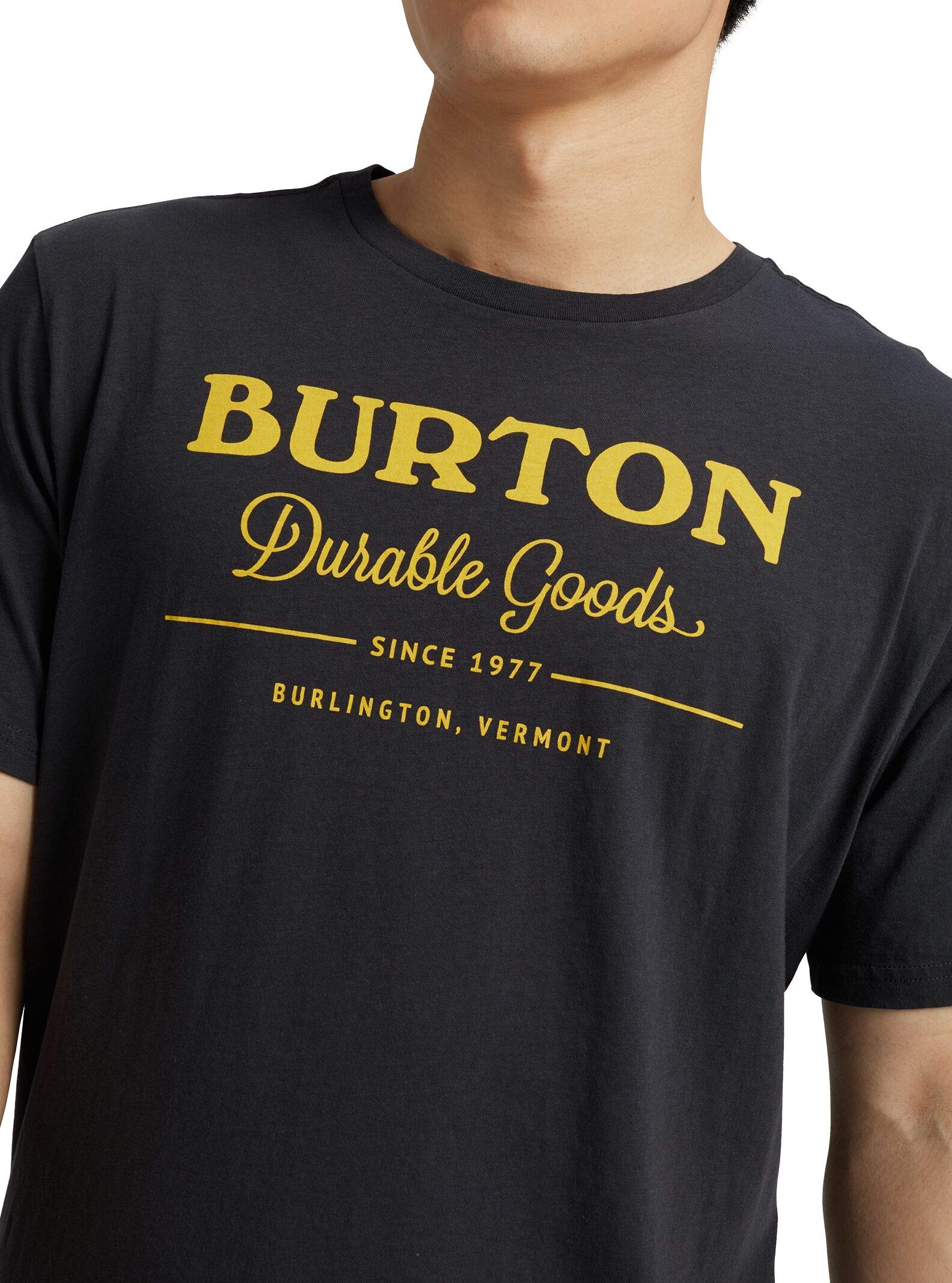 Burton Mens Durable Goods Short Sleeve Tee, True Black New, Medium