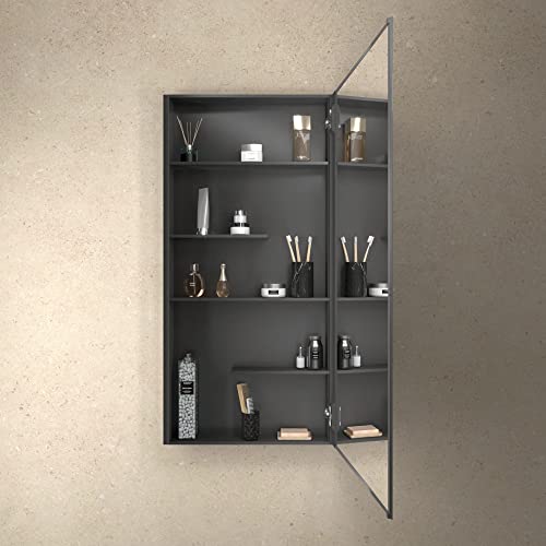 KOHLER K-81148-DA1 Maxstow Frameless Surface Mount Bathroom Medicine Cabinet, 20" x 40", Dark Anodized Aluminum