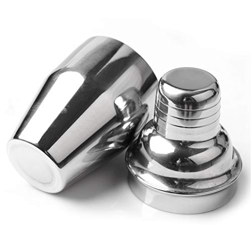 Delidge Cocktail Shaker Small Martini Shaker Stainless Steel Small Drink Shaker with Strainer and Lid Top, Mini Martini Shaker Bar Shaker (8.4oz/250ml,small) Shakers Bartending