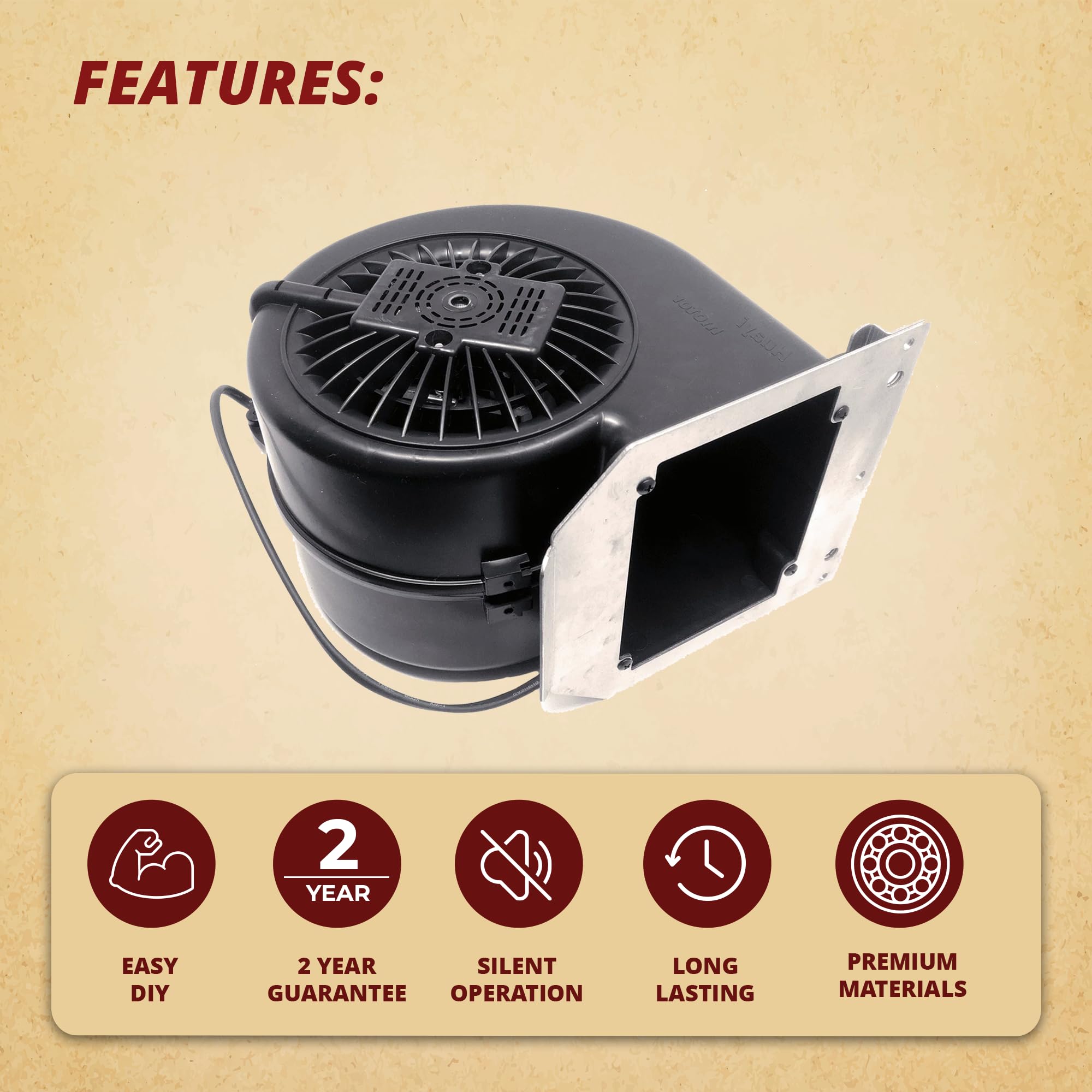 Authentic OEM PelPro KS-5020-1052 OEM Convection Blower Room Air Fan for Bayview Home Heater PHC90 Outfitter II PP130 PP130-B PP150 PP300 PP70 PPC90 TSC90 After August 2013